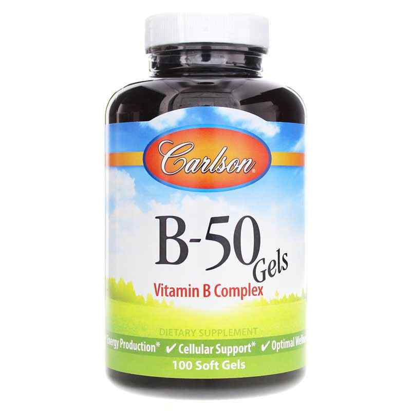 B-50 Gels Vitamin B Complex, Carlson Labs – Professional Supplement Center