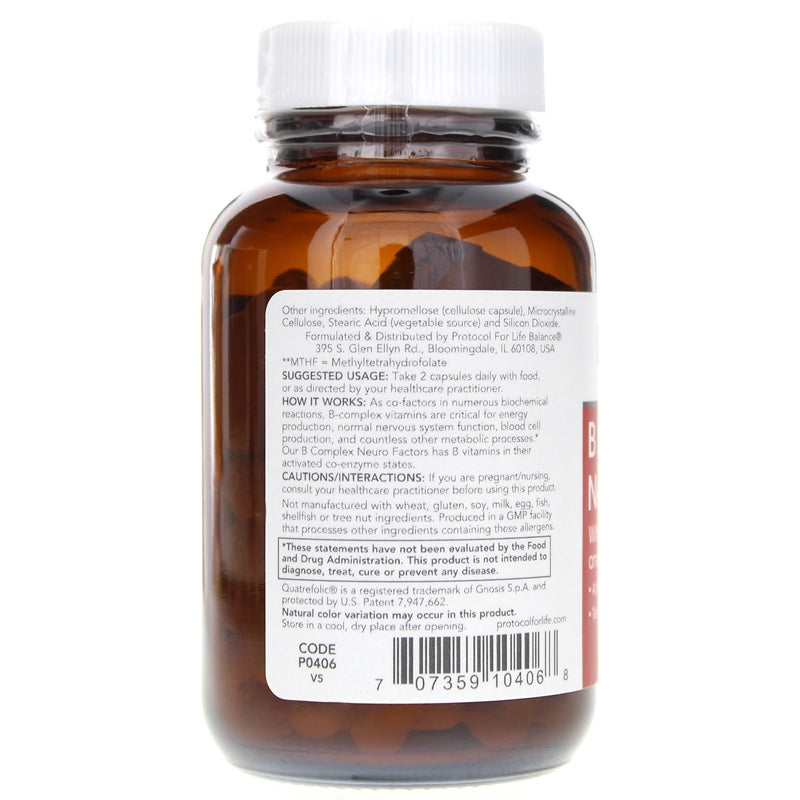 B Complex Neuro Factors with ALA & CoQ10, Protocol For Life Balance ...