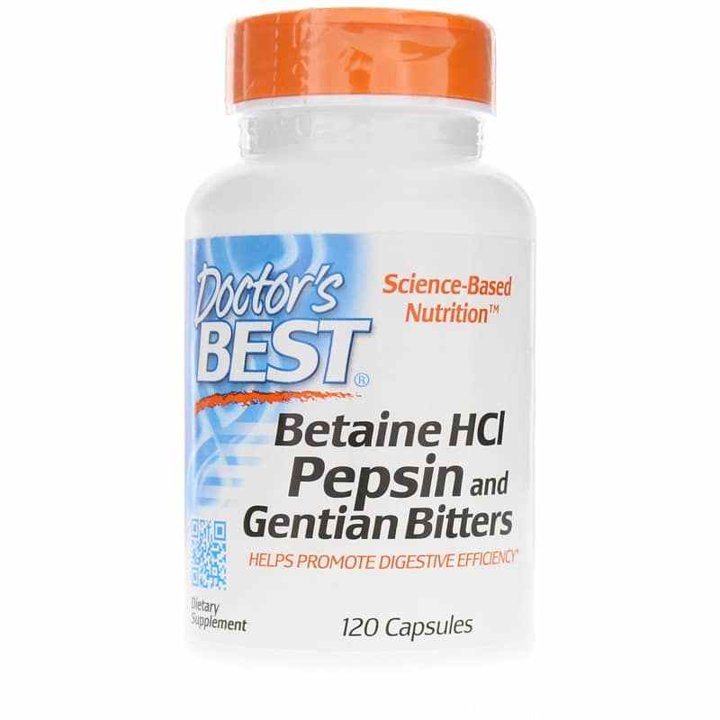Betaine HCl Pepsin & Gentian Bitters, Doctors Best – Professional ...