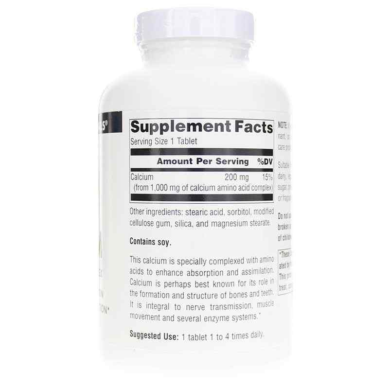 Calcium Amino Acid Complex, Source Naturals – Professional Supplement ...