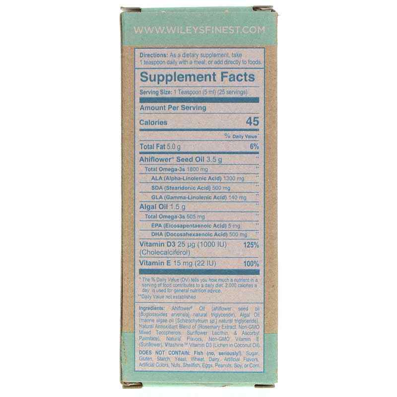 CatchFree Omega-3 Liquid Vegan, Wiley's Finest – Professional ...