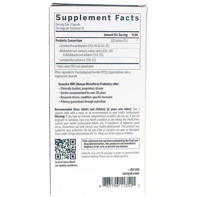HMF Replenish Capsules Probiotic, Genestra – Professional Supplement Center