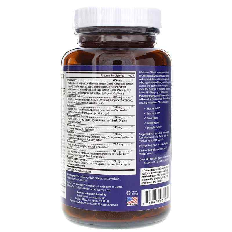 Life Essence Men Multivitamin, Pure Essence Labs – Professional ...