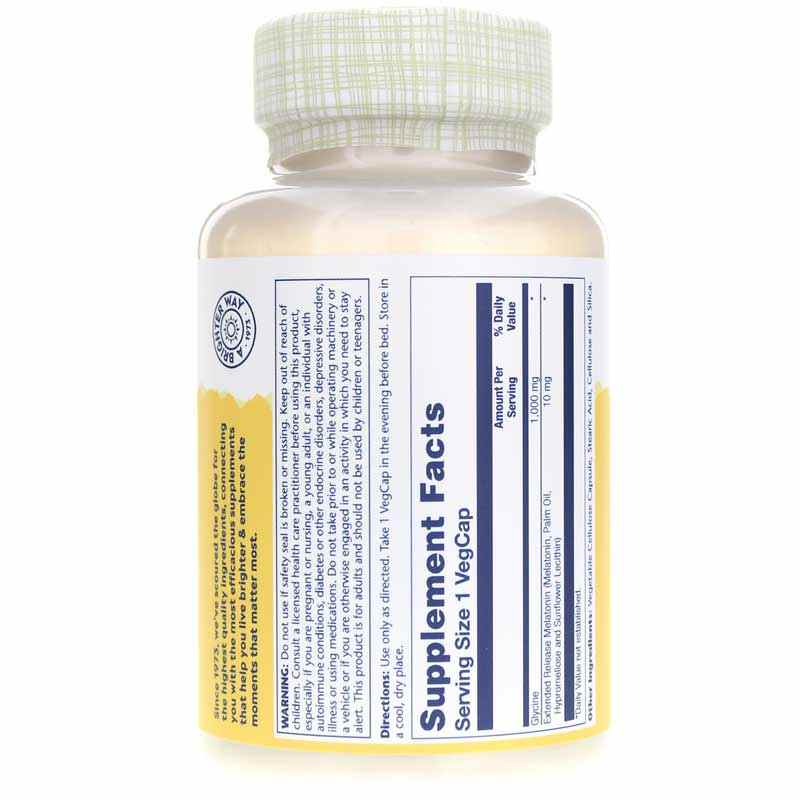 Melatonin Extended Release with Glycine 10 Mg, Solaray – Professional ...