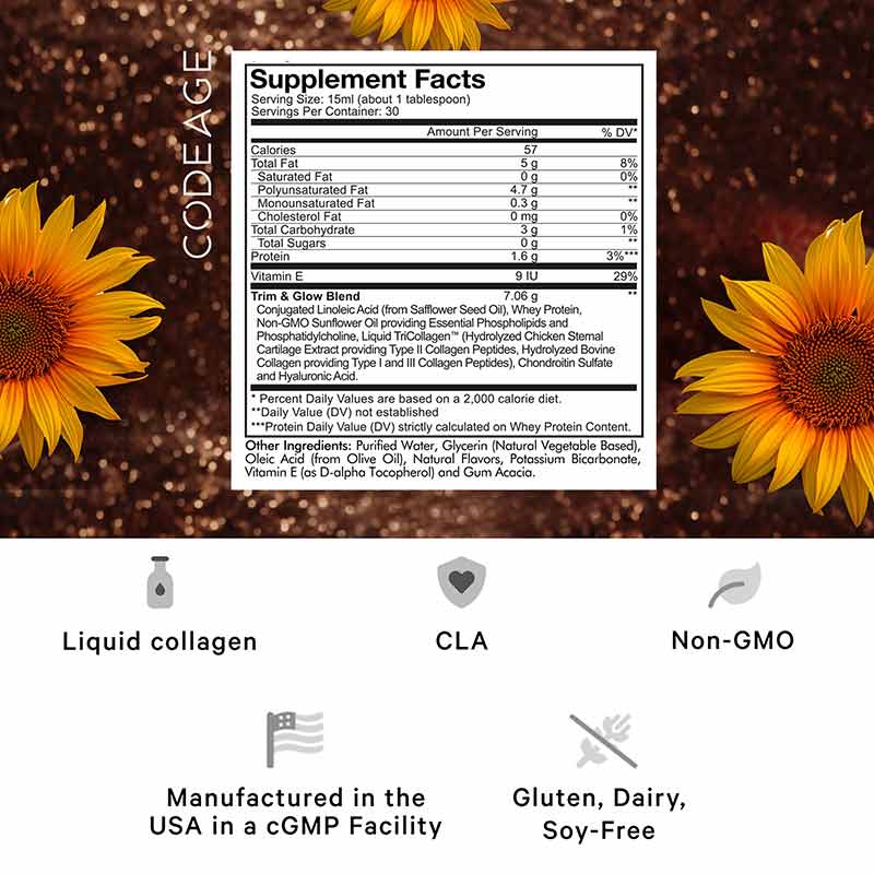 Nanofood Liquid Collagen Trim & Glow, Codeage – Professional Supplement ...