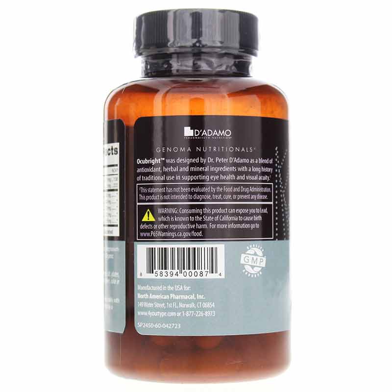 Ocubright, D Adamo Personalized Nutrition – Professional Supplement Center