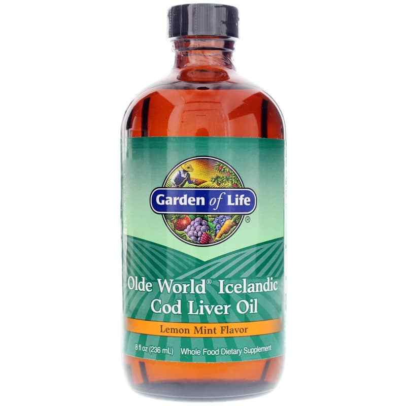 Olde World Icelandic Cod Liver Oil Lemon Mint, Garden of Life ...