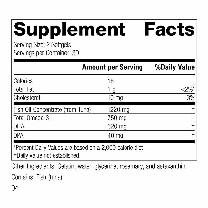 Olprima DHA, 60 Softgels, by Standard Process – Professional Supplement ...