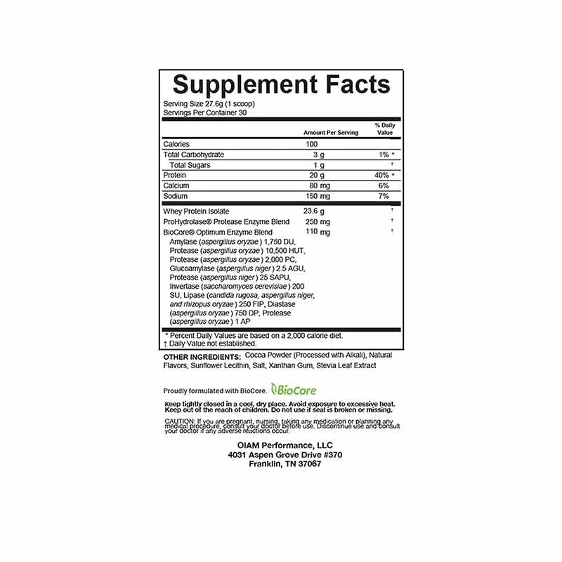 Restore - Whey Protein, OIAM – Professional Supplement Center