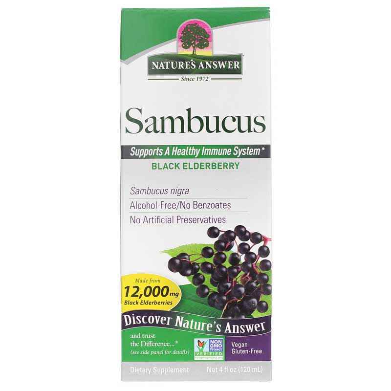 Sambucus Black Elderberry Extract, Natures Answer – Professional ...