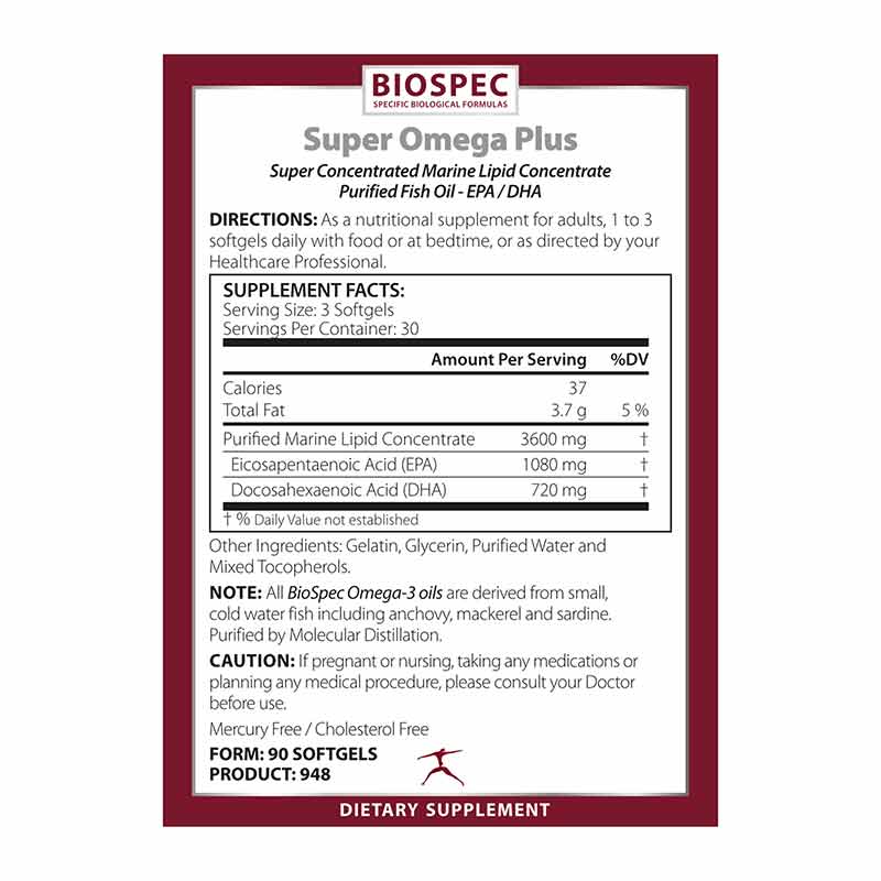 Super Omega Plus, BioSpec – Professional Supplement Center
