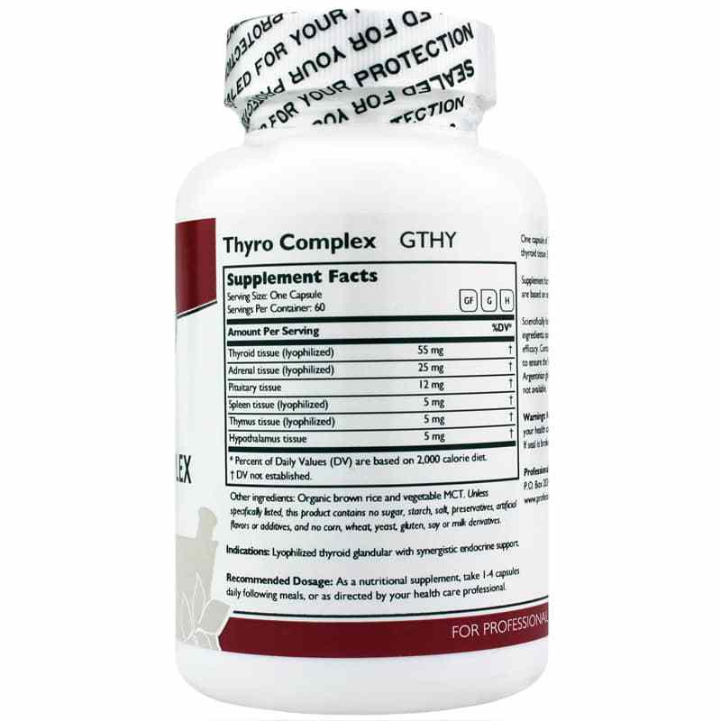 Thyro Complex Glandular Capsules, Professional Complementary Health ...
