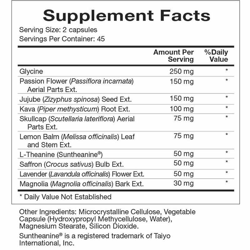 Tranquility, Natura Health Products – Professional Supplement Center
