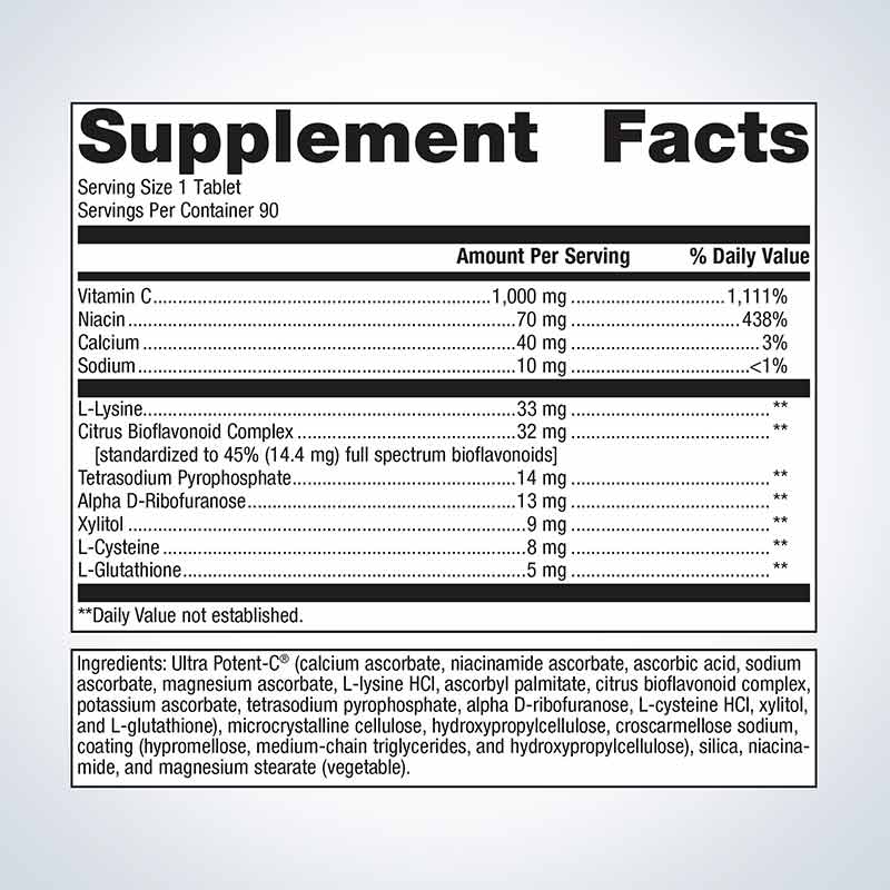 Ultra Potent-C 1000 Vitamin C, Metagenics – Professional Supplement Center
