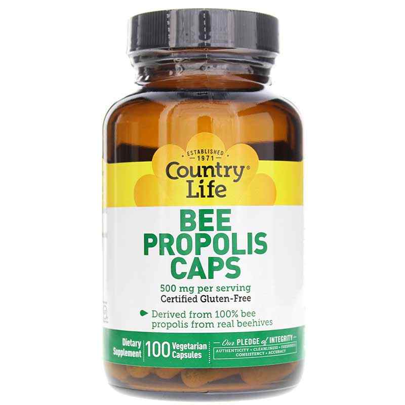 Bee Propolis Caps 500 Mg, Country Life
