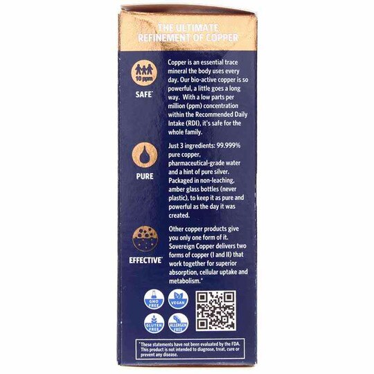 Bio-Active Copper Hydrosol, Sovereign Silver