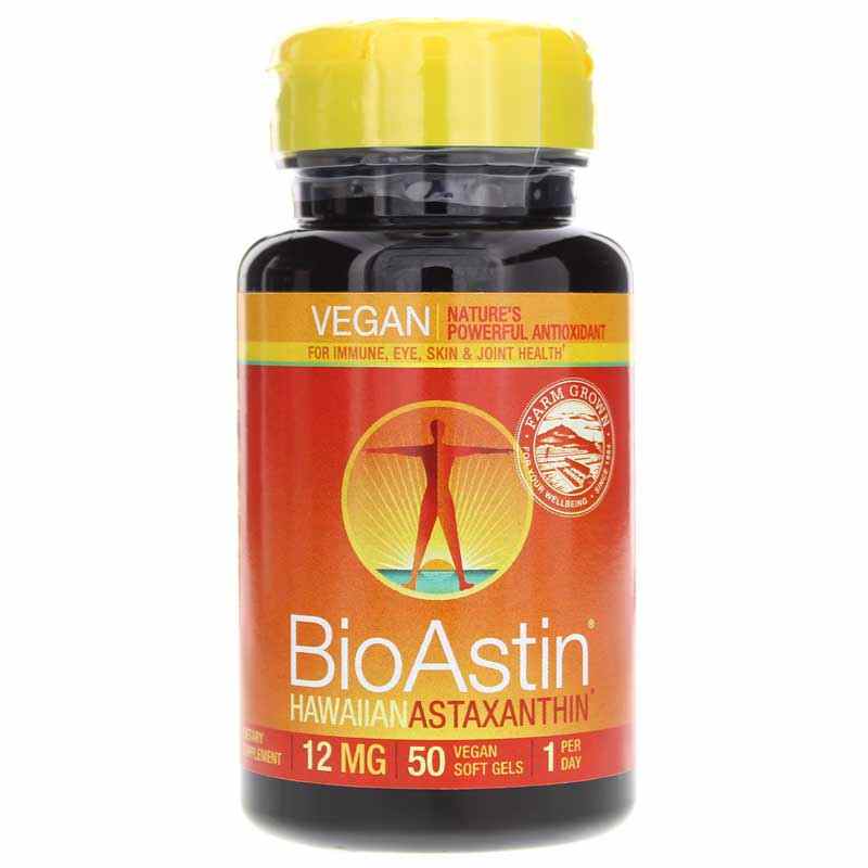 BioAstin Vegan 12 Mg Hawaiian Astaxanthin, Nutrex Hawaii
