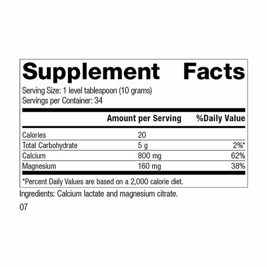 Calcium Lactate Powder, Standard Process