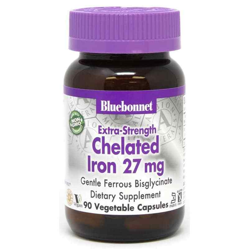 Chelated Iron 27 Mg, Bluebonnet