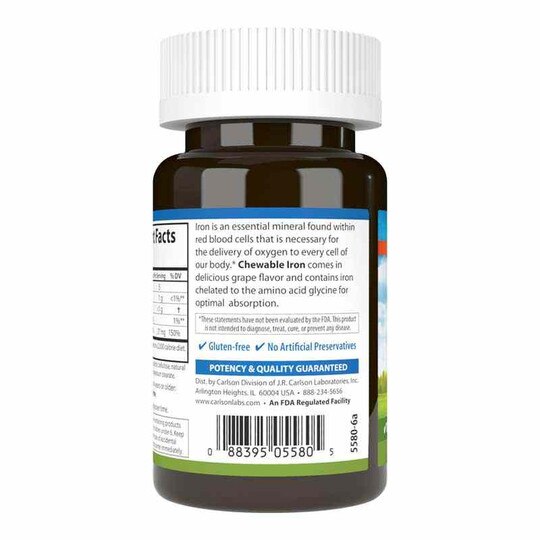 Chewable Iron Grape, Carlson Labs