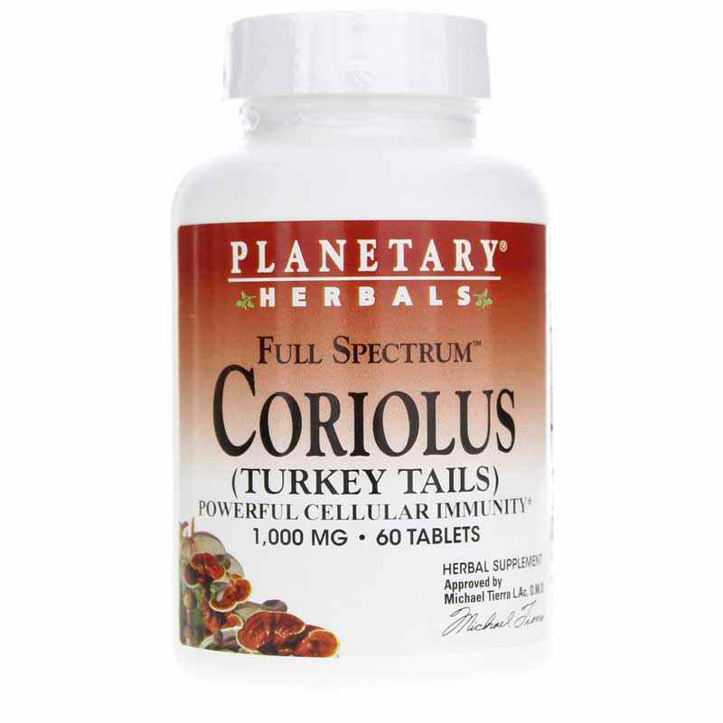 Coriolus 1000 Mg Full Spectrum Tablets, Planetary Herbals