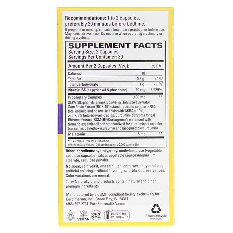 Curamin Nighttime Pain Relief, Terry Naturally