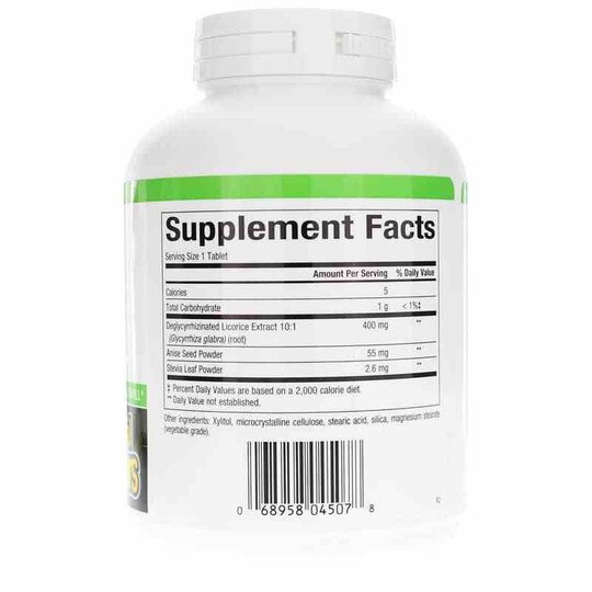 DGL Deglycyrrhizinated Licorice Root Extract Chewable, Natural Factors