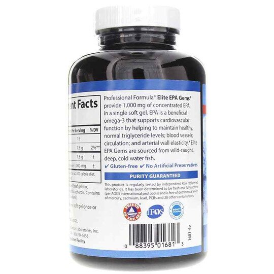 Elite EPA Gems 1000 Mg, Carlson Labs