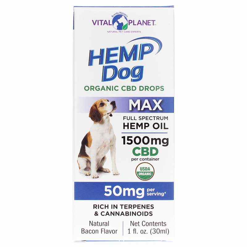 HEMP Dog Organic CBD Drops 50 Mg, Vital Planet