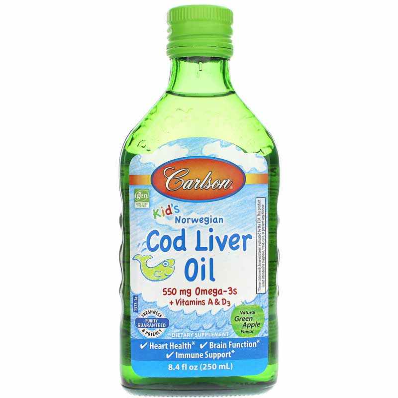 Kids Cod Liver Oil Omega-3s, Carlson Labs