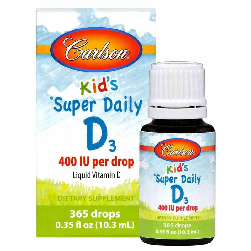Kids Super Daily D3 400 IU Vitamin D Liquid, Carlson Labs