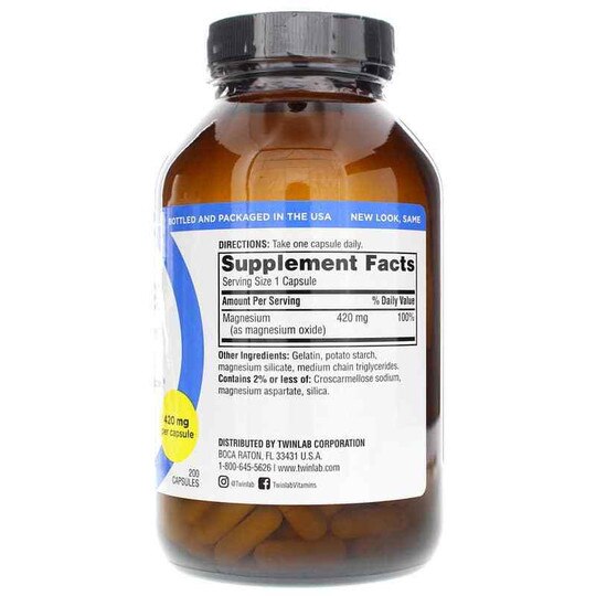 Magnesium Caps 420 Mg, Twinlab