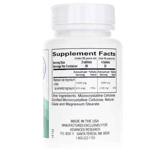Magnesium Orotate 500 Mg, Advanced Research