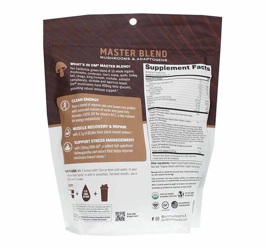 Master Blend Plant Protein, Om Mushroom