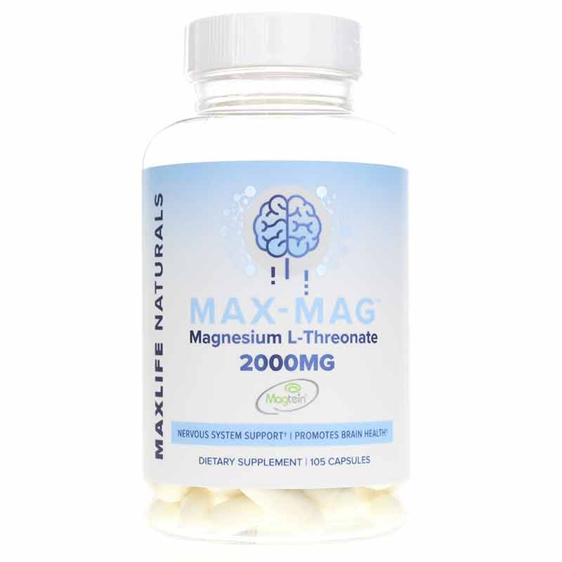 Max-Mag Magnesium L-Threonate 2000 Mg, Maxlife Naturals