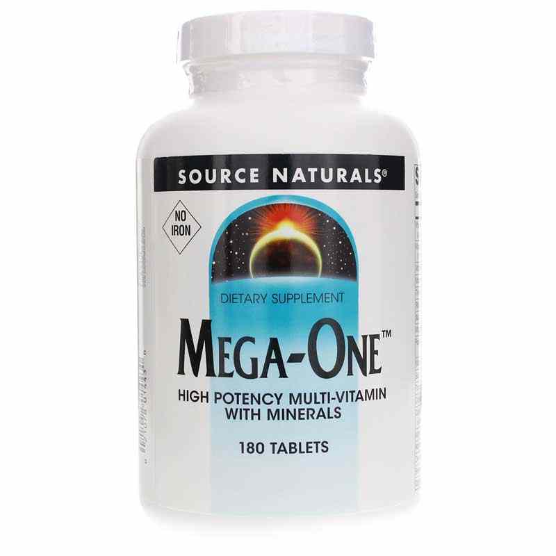 Mega-One Multiple No Iron, Source Naturals