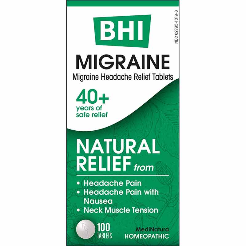 Migraine Headache Relief Tablets, 100 Tablets, BHI