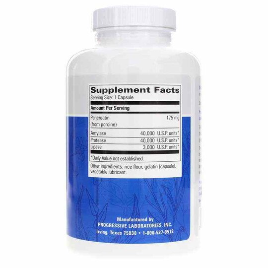 Pan 5X Raw Pancreas Enzyme, Progressive Labs