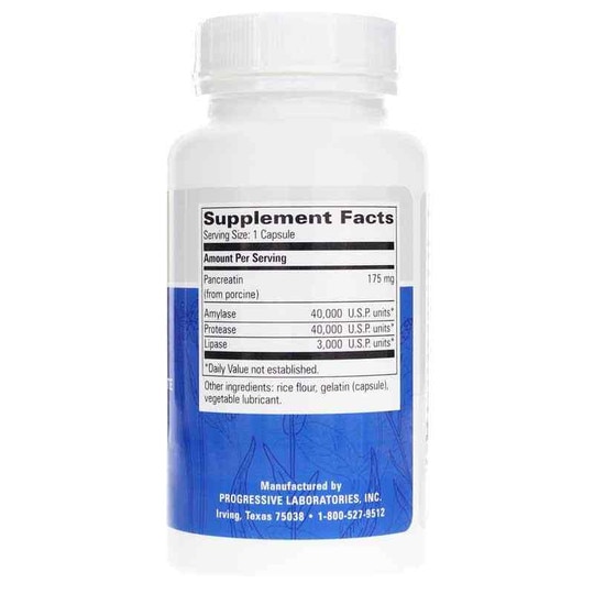 Pan 5X Raw Pancreas Enzyme, Progressive Labs