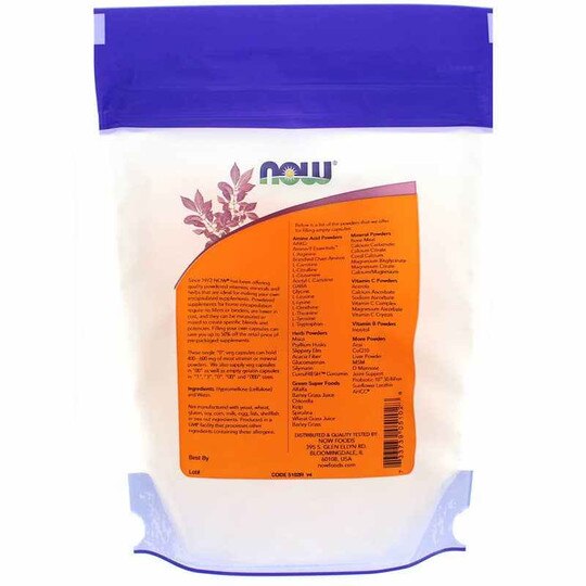 Single 0 Empty Vcaps, NOW Foods