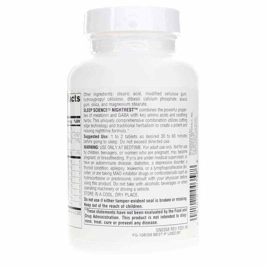 Sleep Science NightRest with Melatonin, Source Naturals