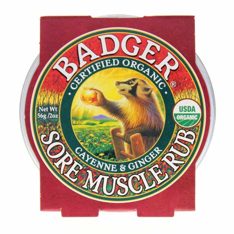 Sore Muscle Rub Cayenne & Ginger, Badger