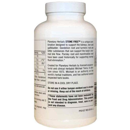 Stone Free 820 Mg, Planetary Herbals