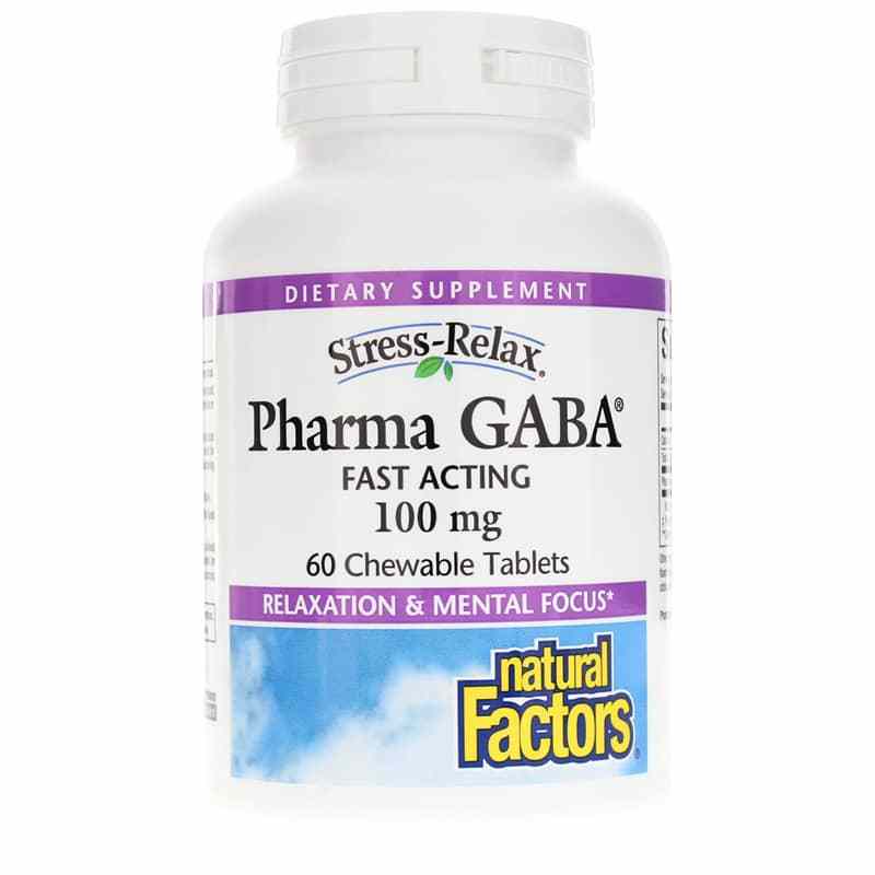 Stress-Relax Pharma GABA Chewable, Natural Factors