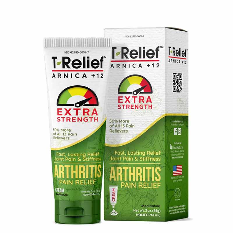 T-Relief Arnica +12 Extra Strength Arthritis Pain Relief Cream, MediNatura