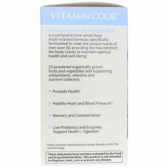 Vitamin Code 50 & Wiser Men Multivitamin, Garden of Life