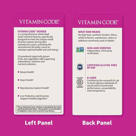 Vitamin Code Women Raw Whole Food Multivitamin, Garden of Life