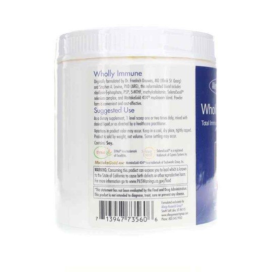 Wholly Immune Powder, Allergy Research Group