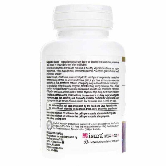 Women's Health Probiotic 25 Billion CFU, Bioclinic Naturals