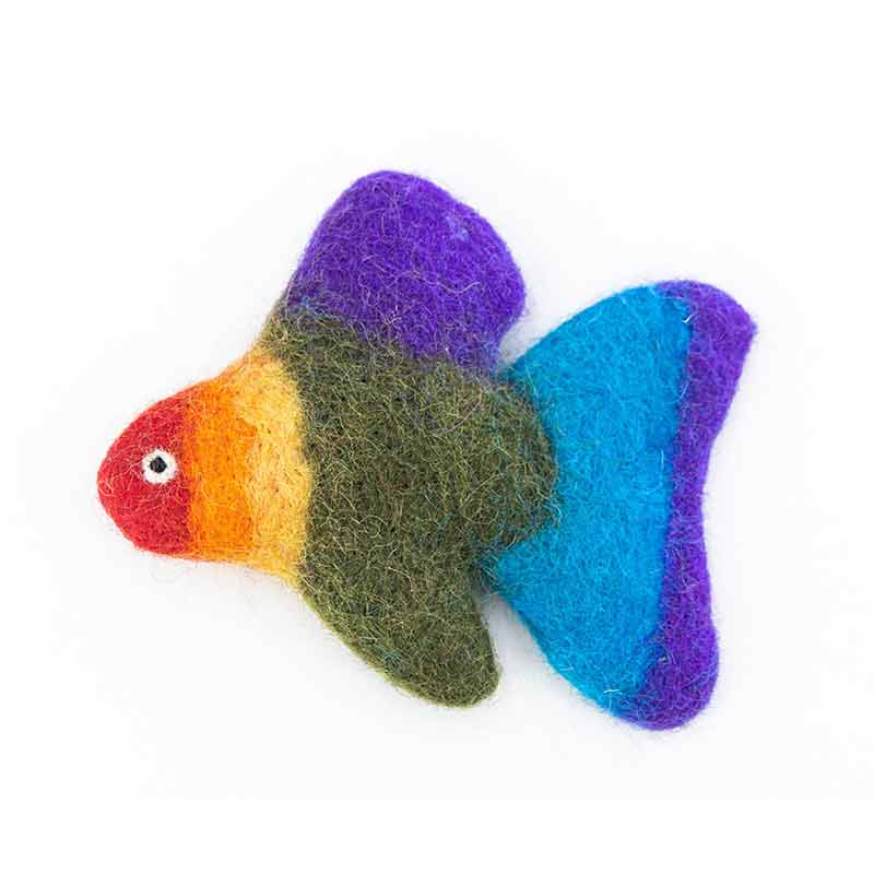 Wool Felt Fish Multi-Colored, Felt & Yarn
